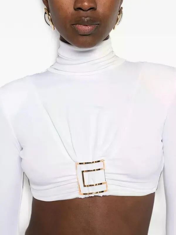 Elisabetta Franchi Logo-plaque Cropped Top