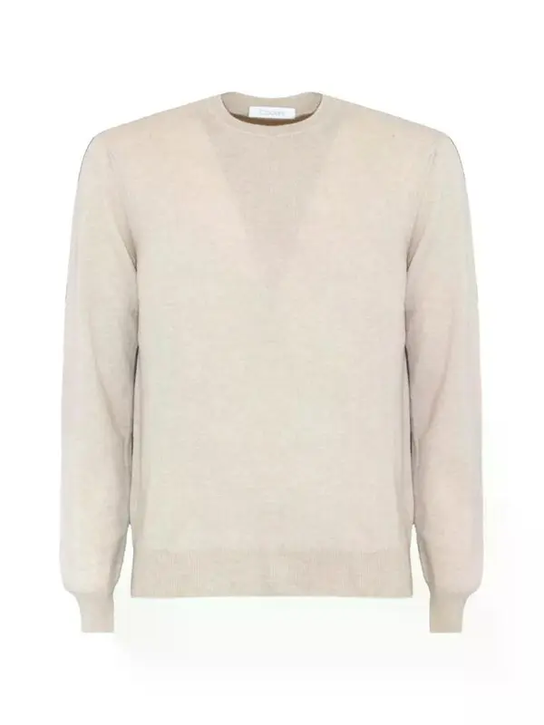 CRUCIANI Crew Neck Long Sleeve Sweater - Neutrals