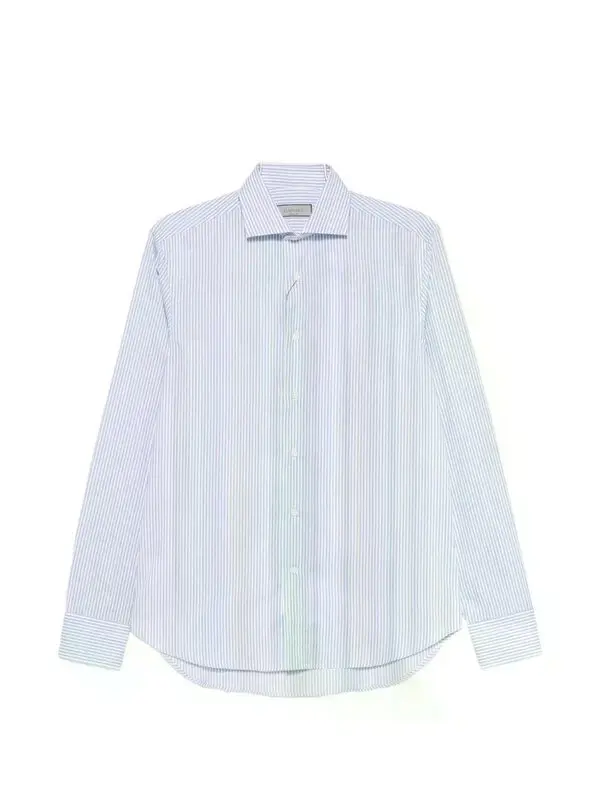 Canali Vertical-stripe Long-sleeve Shirt