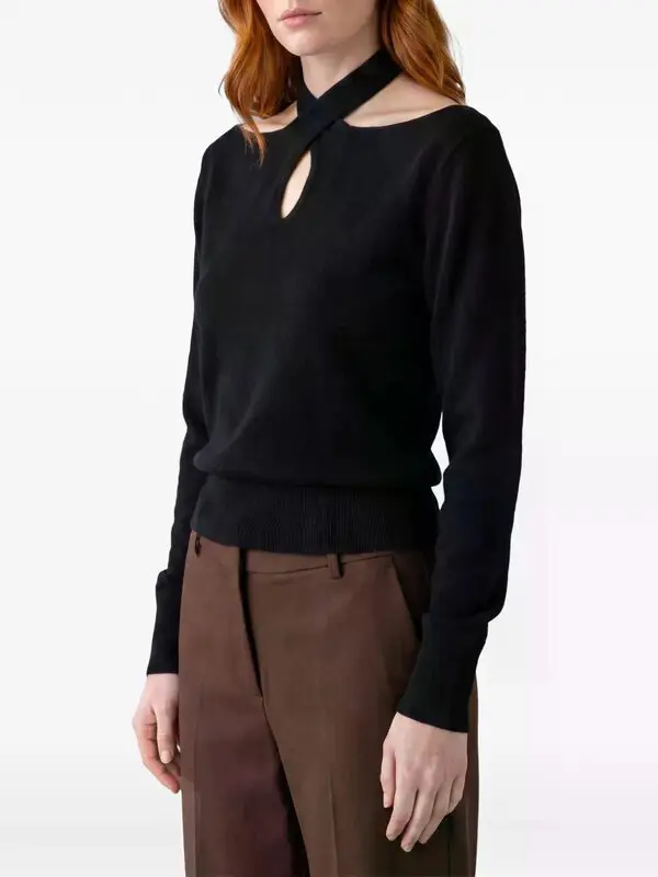 Federica Tosi Cross-neck Cut-out Sweater