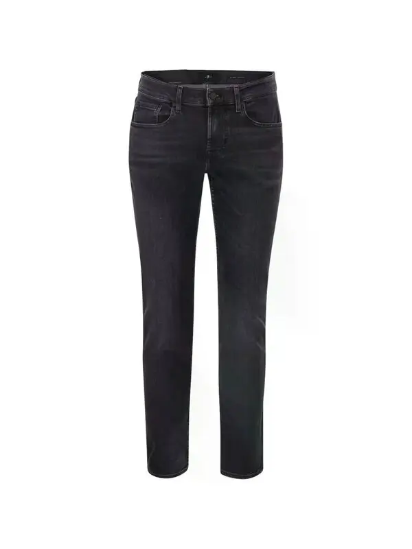 7 For All Mankind Belt-loop Buttoned Jeans - Black