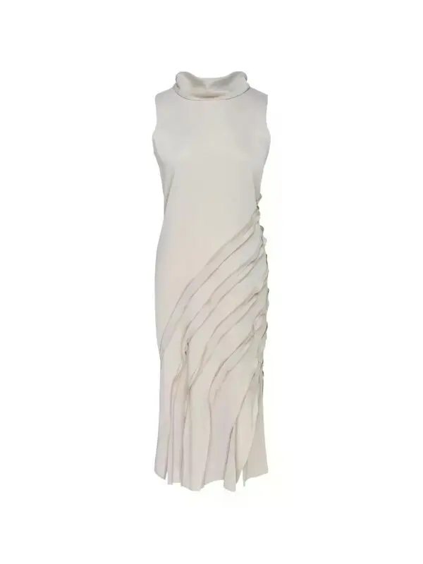 CLUB21 Ava Ruffled Sleeveless Midi Dress