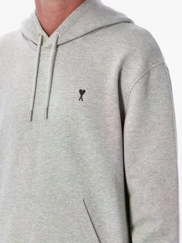 AMI Paris Cotton Hoodie With De Coeur