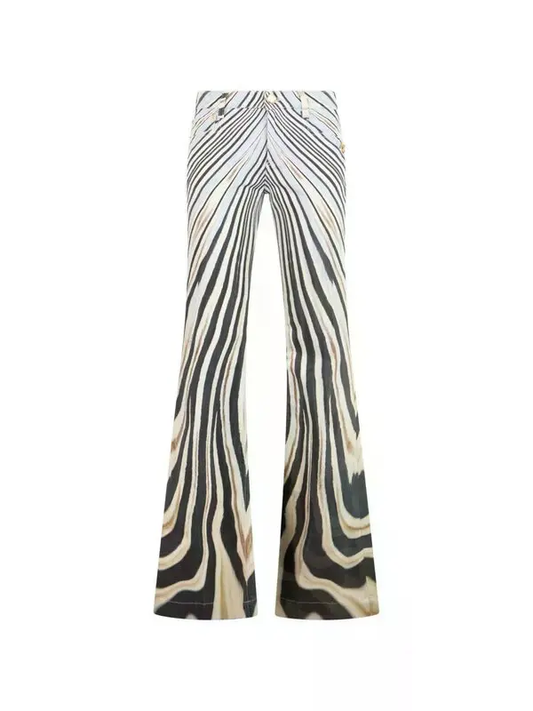Roberto Cavalli Zebra-print Flared Trousers