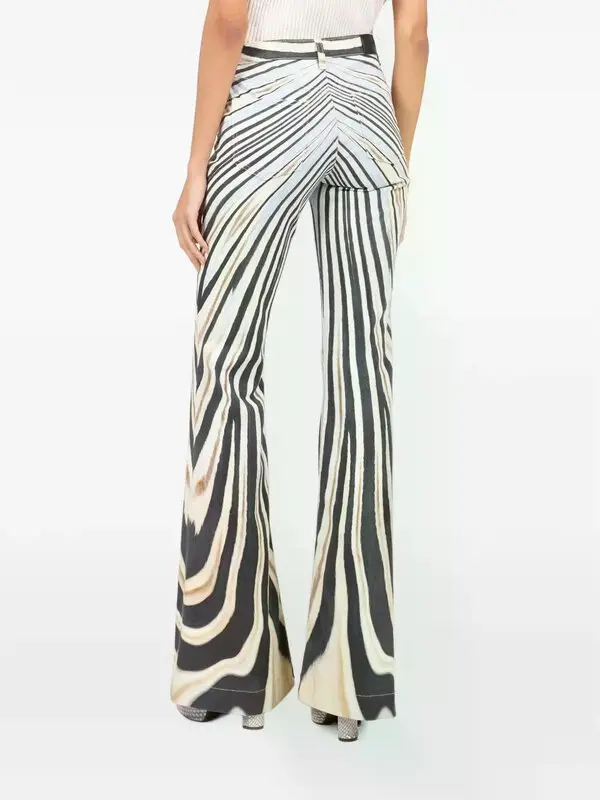 Roberto Cavalli Zebra-print Flared Trousers