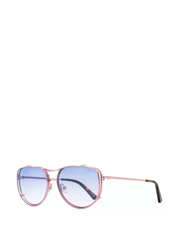 Emilio Pucci Aviator Eyeglasses With Clip-on Lenses - Pink