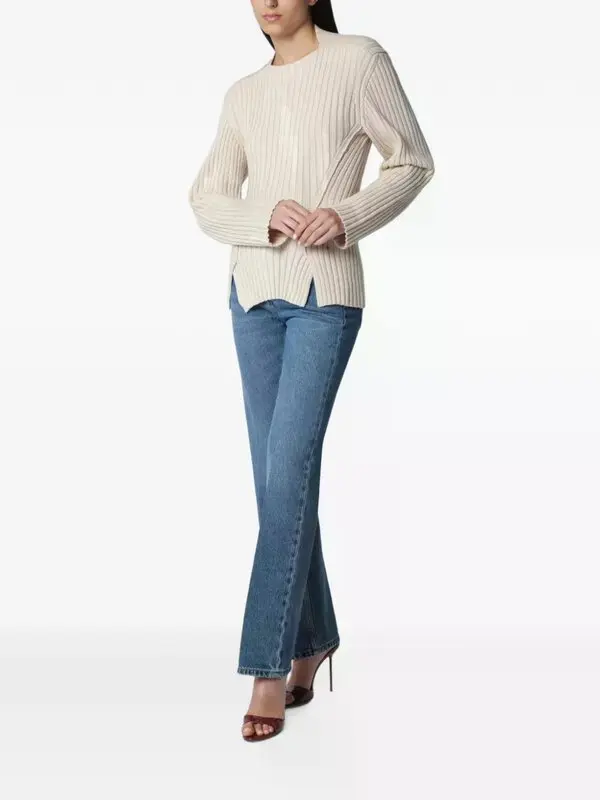 Victoria Beckham Ribbed Side-slit Sweater
