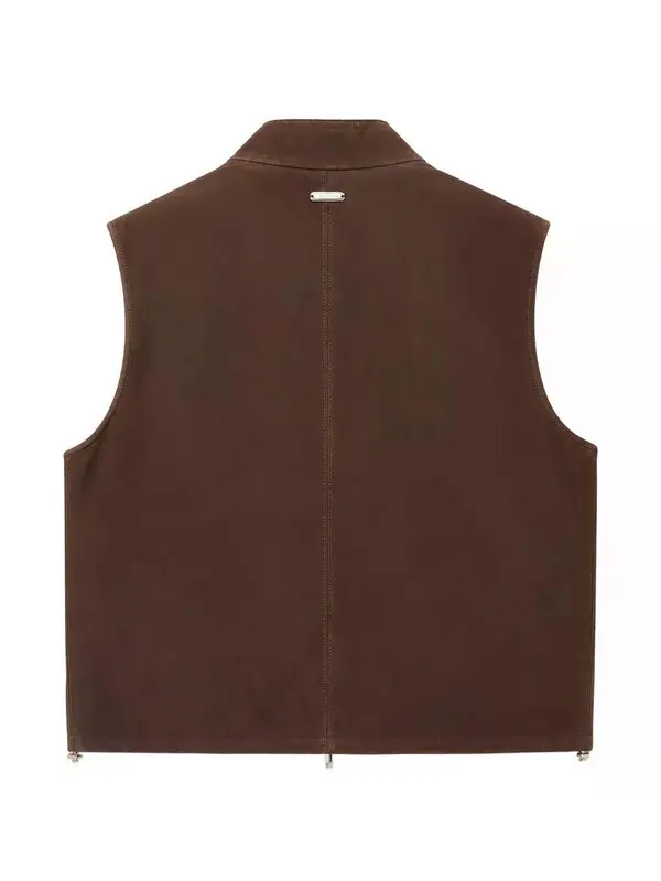 TOMBOLINI Suede Band-collar Vest
