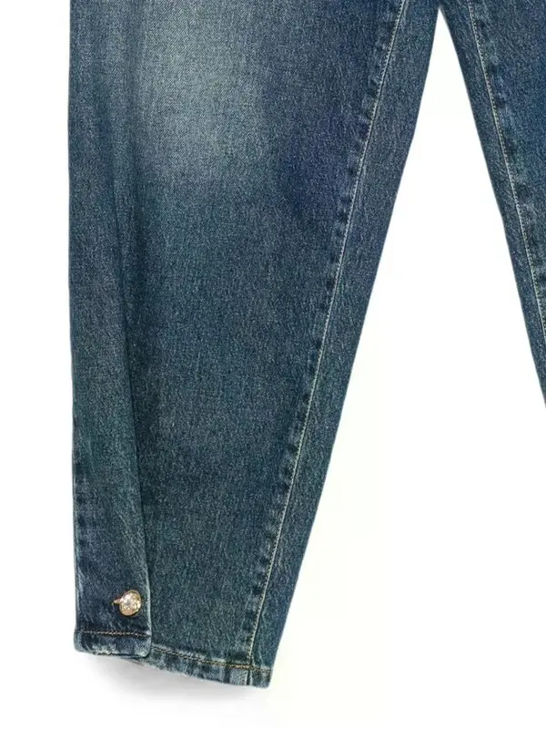 Liu Jo Embellished-button Tapered Jeans