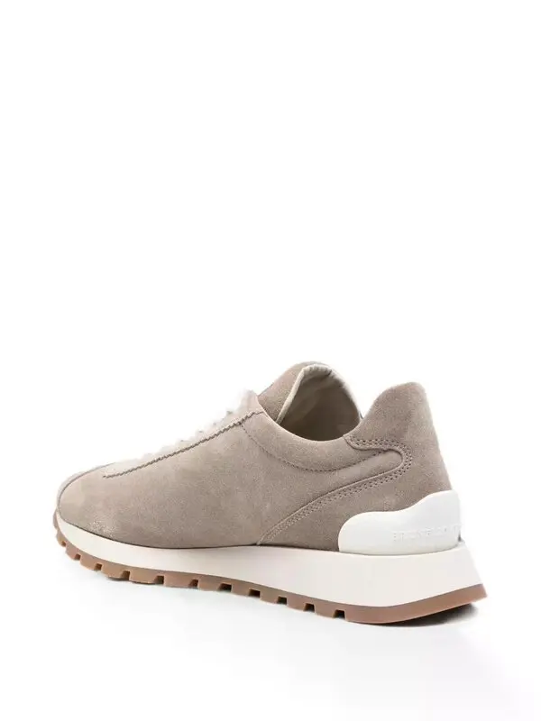 Brunello Cucinelli Monili Embellished Suede Sneakers