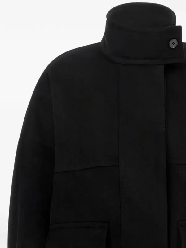 Alberto Biani Loro Piana Wool Bomber Jacket - Black