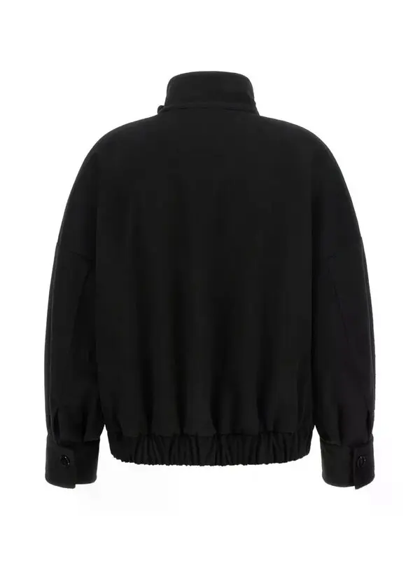 Alberto Biani Loro Piana Wool Bomber Jacket - Black