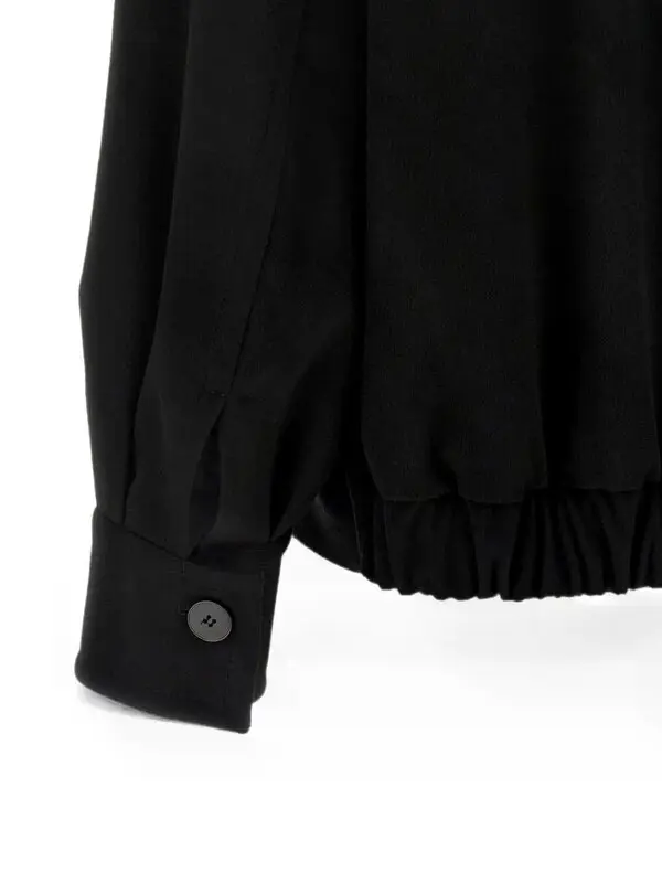 Alberto Biani Loro Piana Wool Bomber Jacket - Black