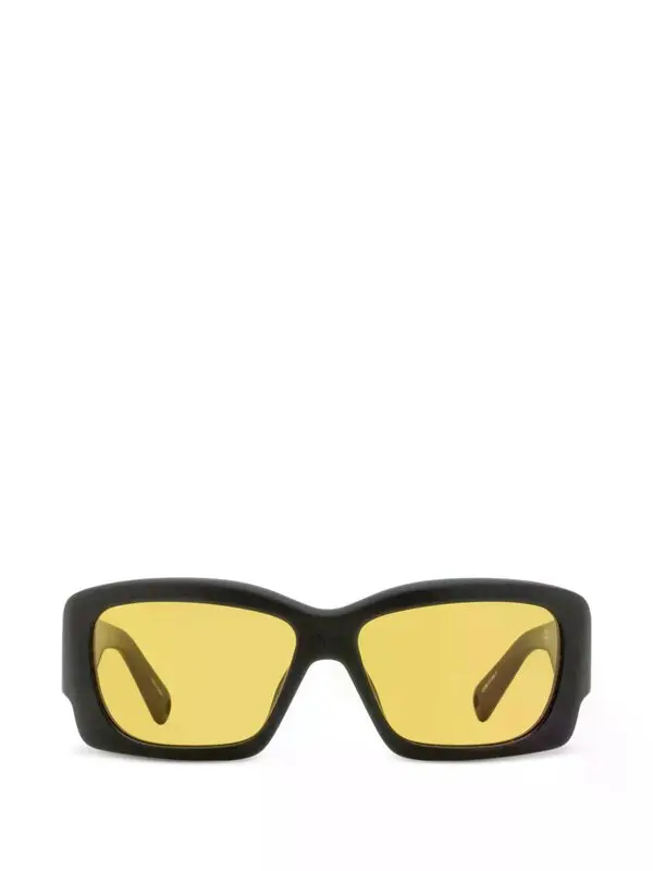 Jacquemus X Linda Farrow Croisiere Rectangular Sunglasses In Matt - Black