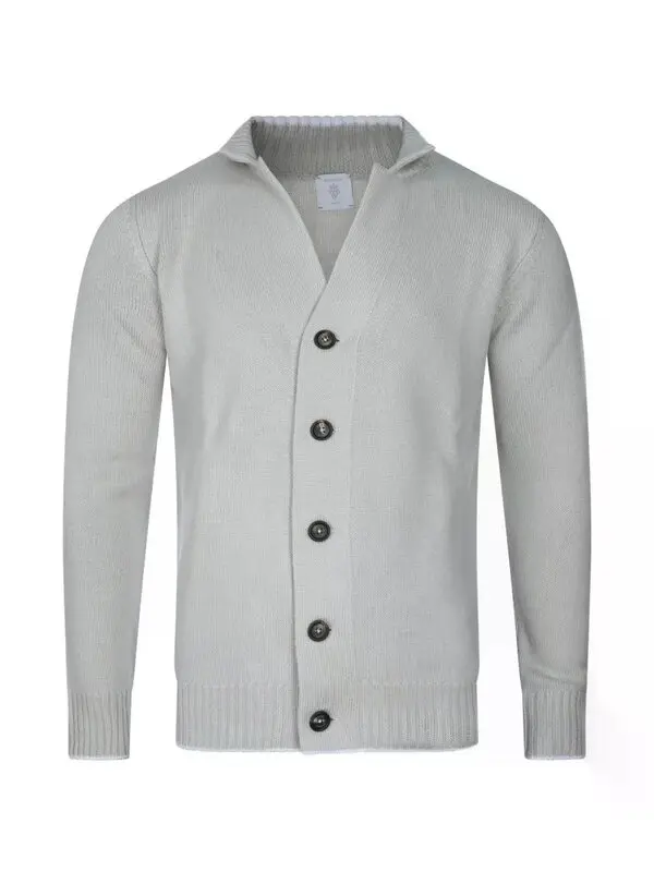 Eleventy Button-up Wool Cardigan - Grey