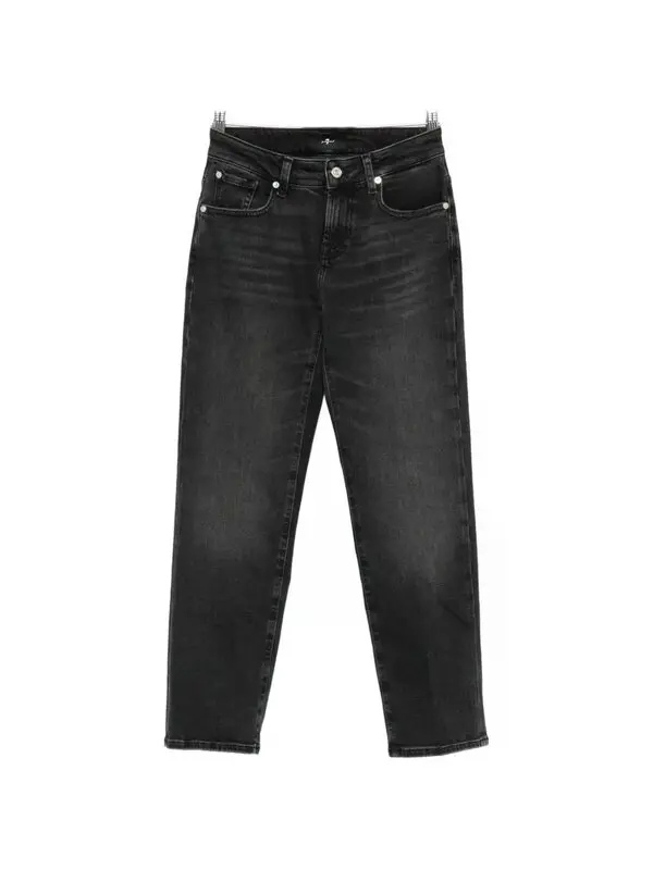 7 For All Mankind Faded-effect Cropped Jeans