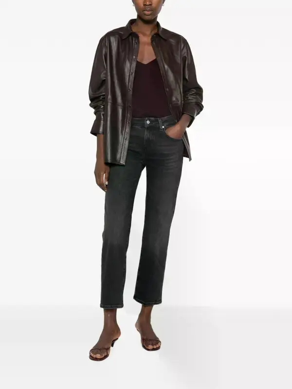 7 For All Mankind Faded-effect Cropped Jeans