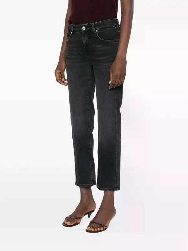 7 For All Mankind Faded-effect Cropped Jeans