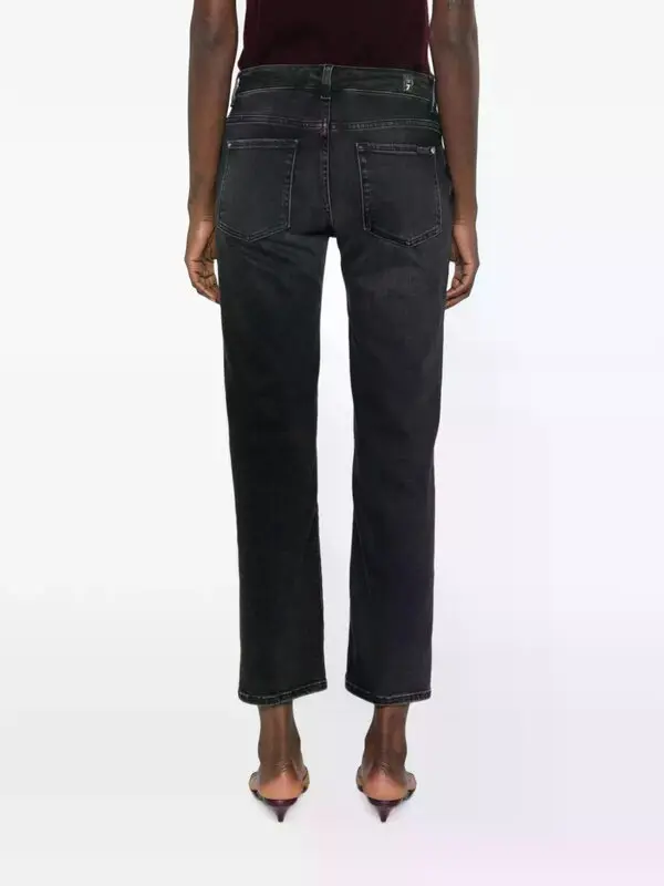 7 For All Mankind Faded-effect Cropped Jeans