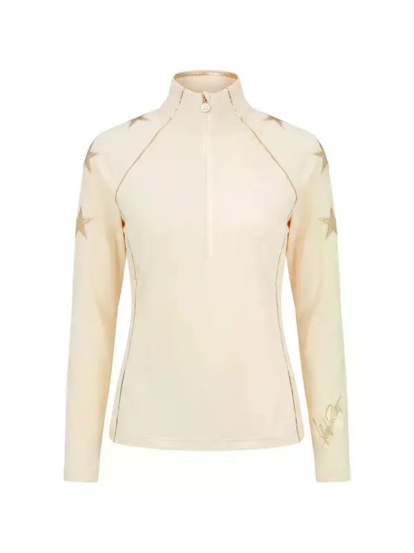 HIGH SOCIETY Stella Star-patch Half-zip Base Layer - Neutrals