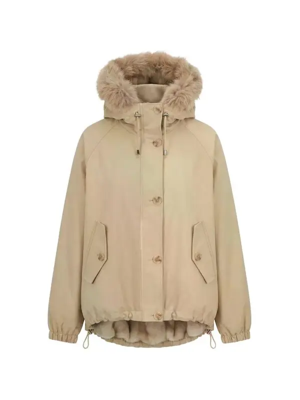 VALENTINI 1972 Faux-fur Trim Hooded Coat