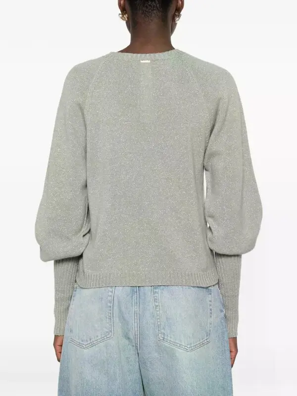 TWINSET Lurex-knit Raglan-sleeve Jumper