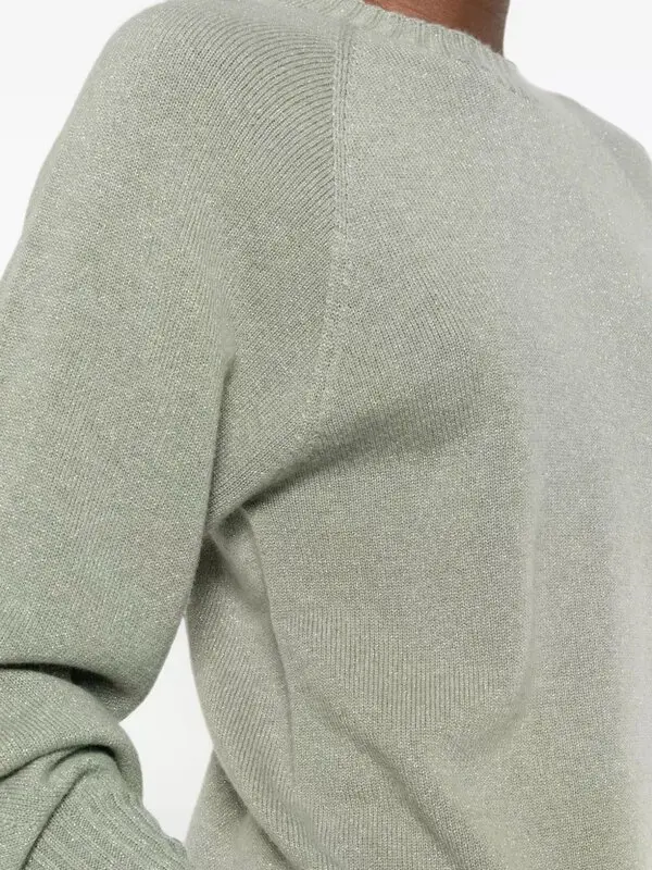 TWINSET Lurex-knit Raglan-sleeve Jumper