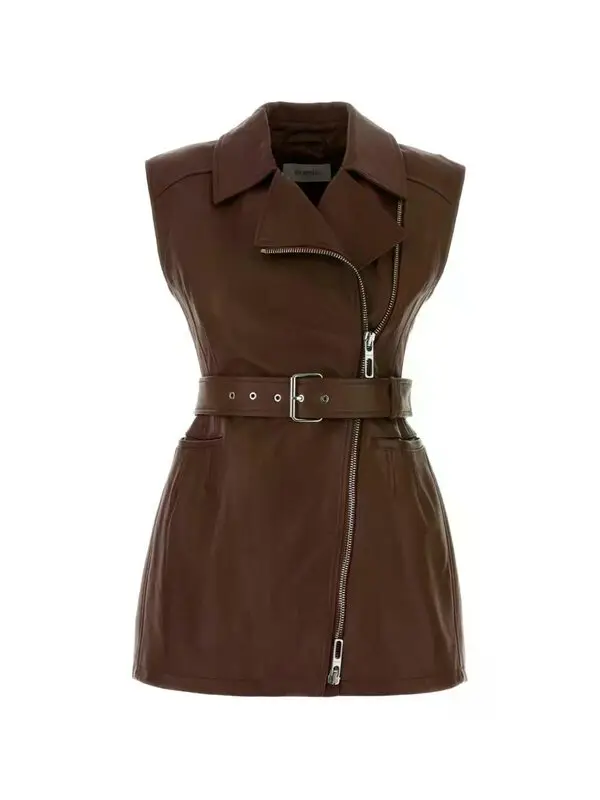 Sportmax Favella Belted Leather Vest