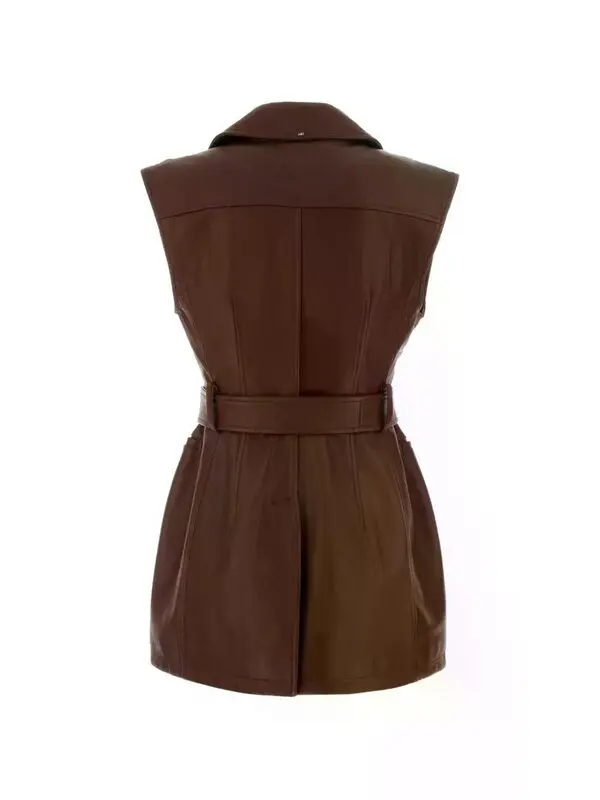 Sportmax Favella Belted Leather Vest