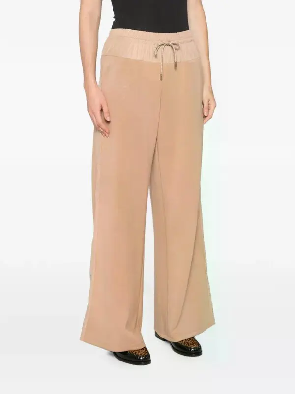 TWINSET Drawstring-waist Wide-leg Track Pants - Neutrals