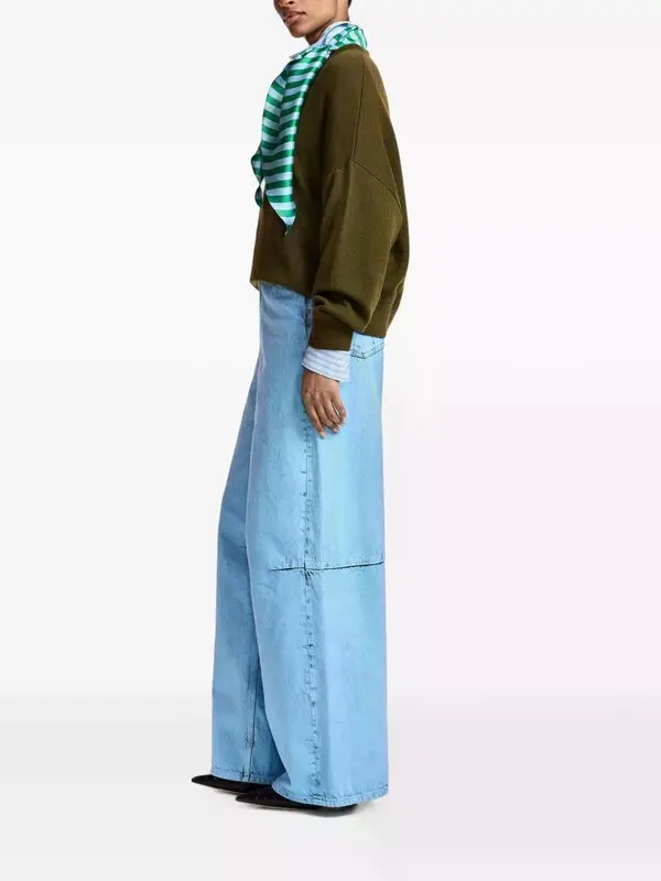 Essentiel Antwerp Embellished Striped Scarf Sweater