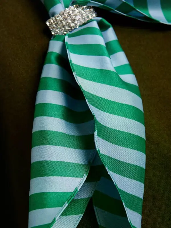 Essentiel Antwerp Embellished Striped Scarf Sweater