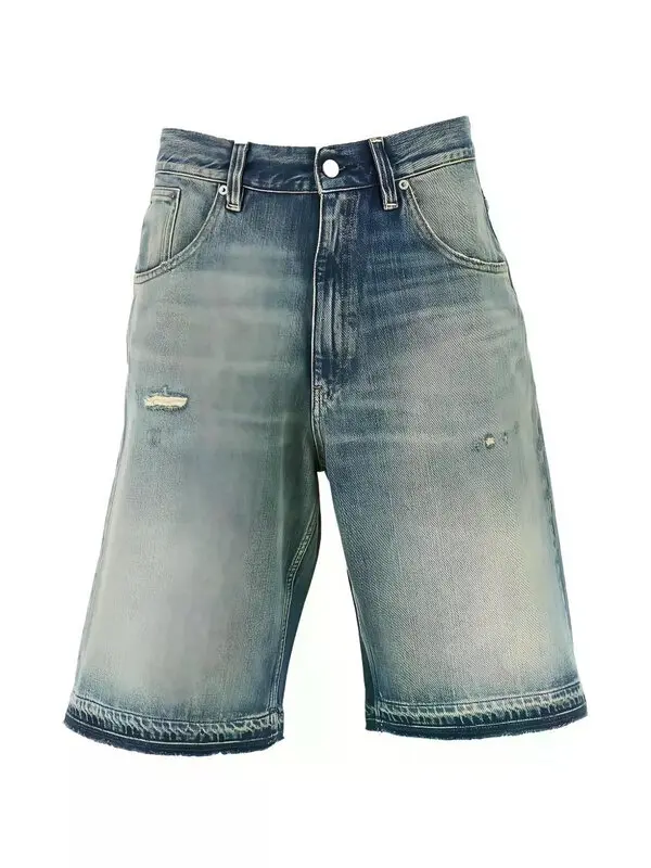SUNFLOWER Distressed Cotton Denim Shorts