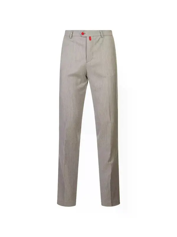 Kiton Logo-patch Straight-leg Trousers