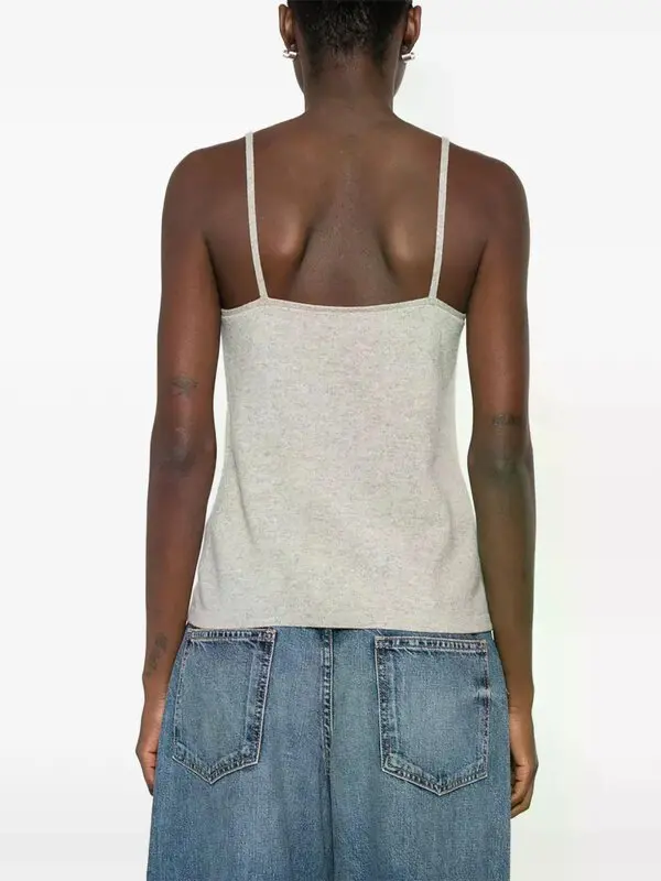 Eric Bompard Cashmere Spaghetti Strap V-neck Top