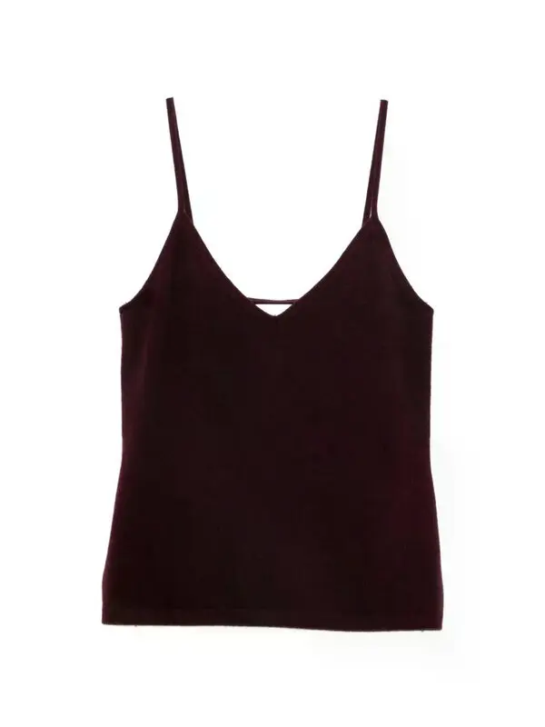 Eric Bompard V-neck Cashmere Tank Top - Purple