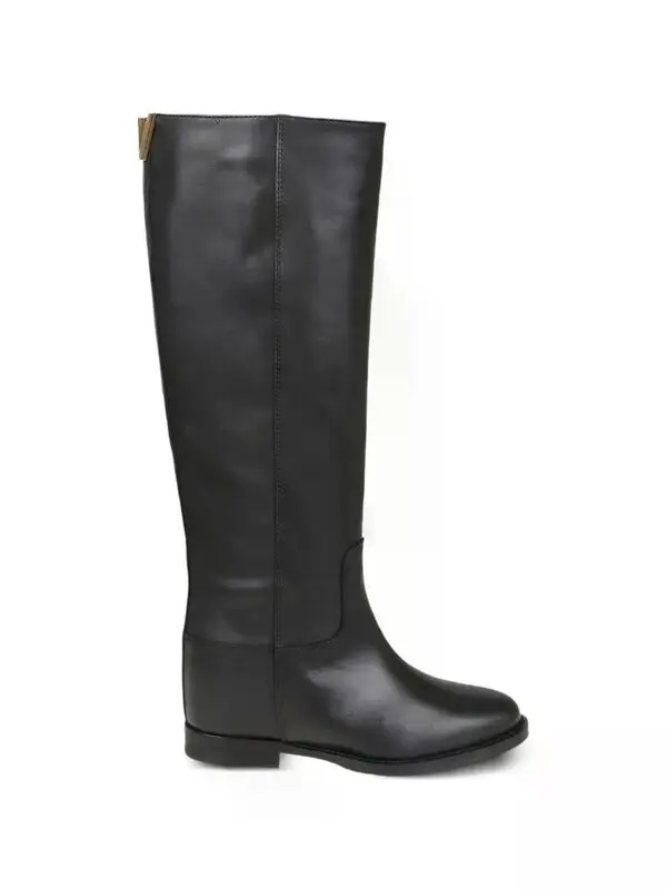 VIA ROMA 15 V-logo Knee-high Boots - Black