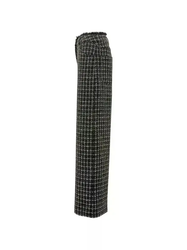 MSGM Tweed Frayed-edge Trousers