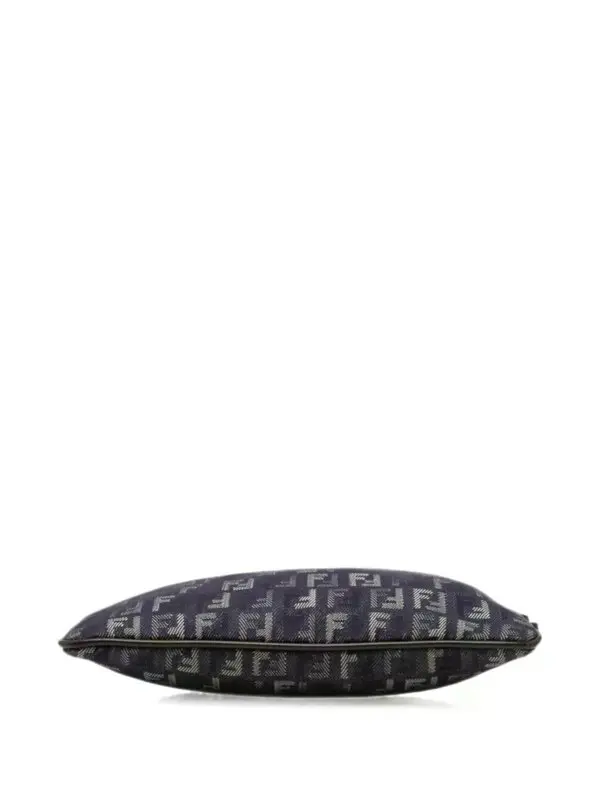 Fendi 2000-2010 Zucchino Denim Crossbody Bag