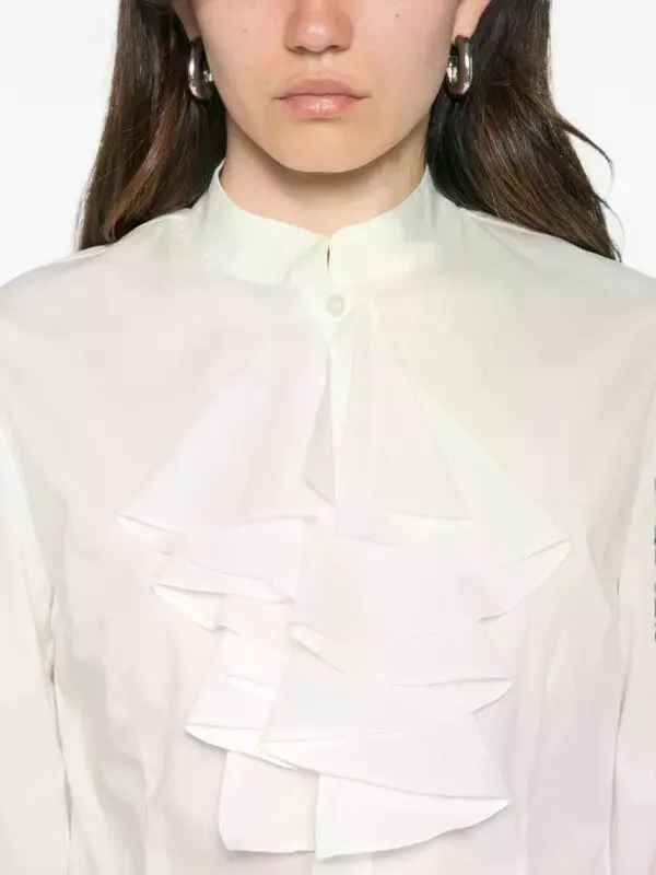 TWINSET Ruffle-trimmed Puff-sleeve Blouse