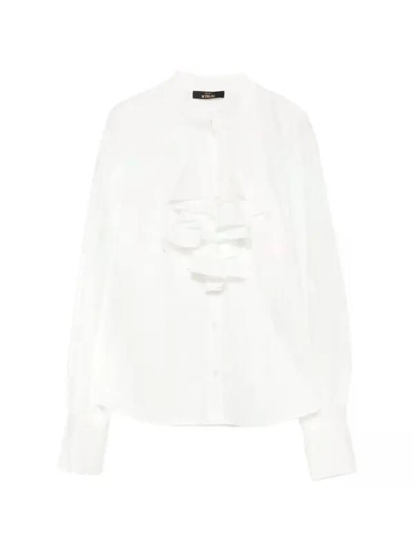 TWINSET Ruffle-trimmed Puff-sleeve Blouse