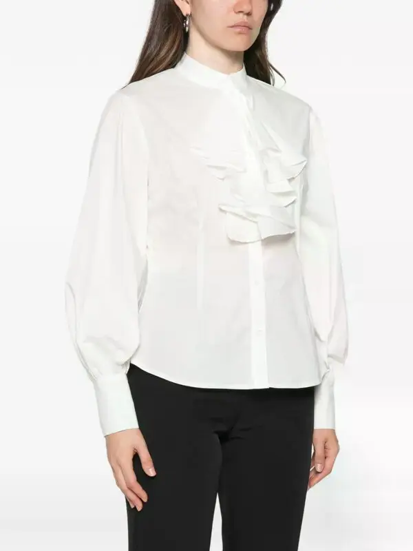 TWINSET Ruffle-trimmed Puff-sleeve Blouse