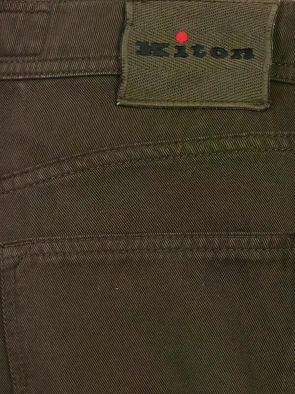 Kiton Logo-patch Straight-leg Jeans