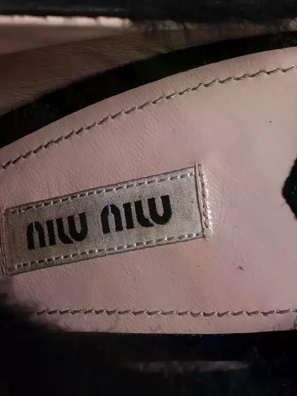 Miu Miu Shearling Peep-toe Ankle Boots