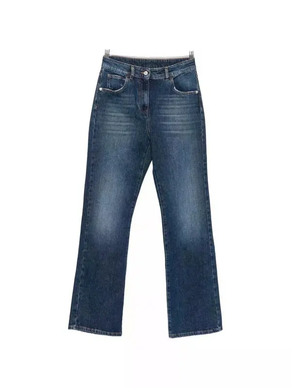 TWINSET Faded Straight-leg Jeans