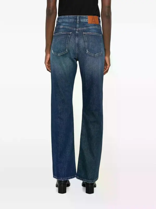 TWINSET Faded Straight-leg Jeans