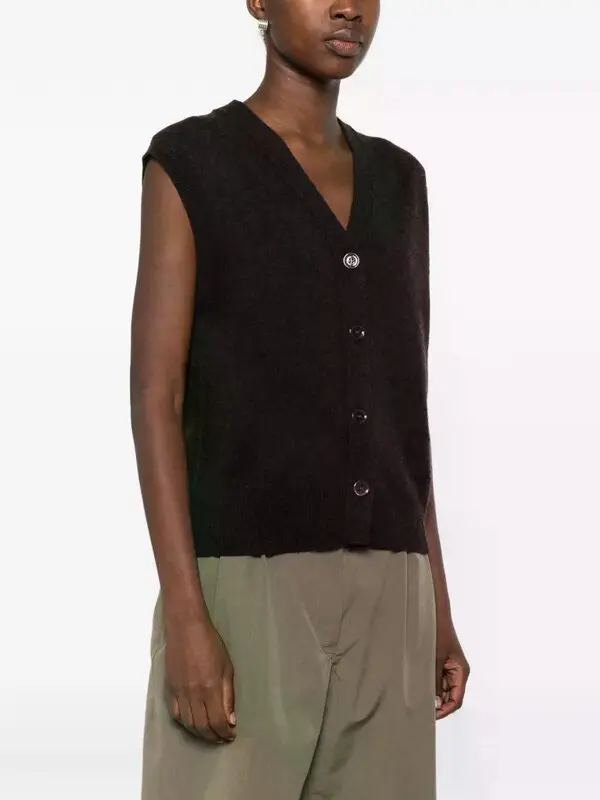 Eric Bompard V-neck Sleeveless Cardigan