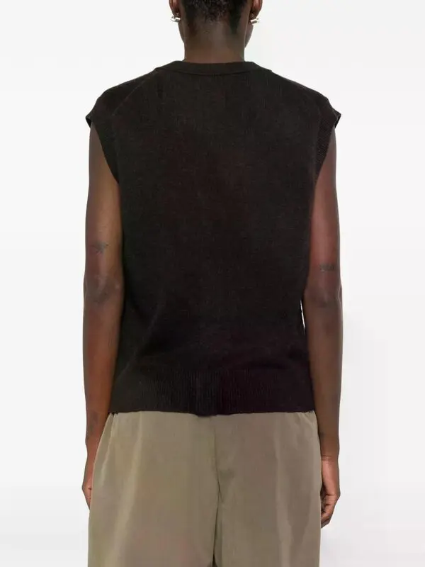 Eric Bompard V-neck Sleeveless Cardigan