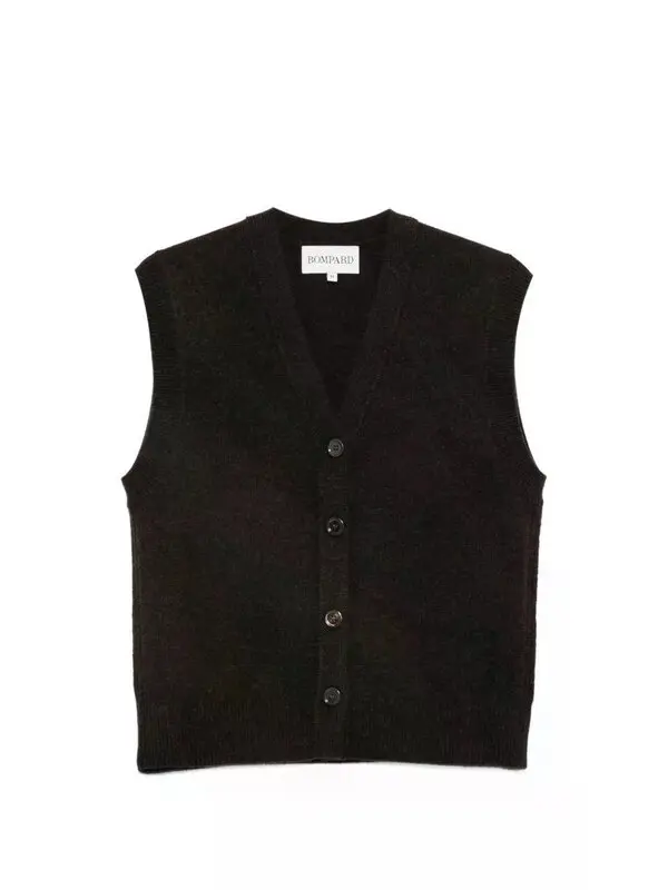 Eric Bompard Sleeveless V-neck Cardigan - Brown