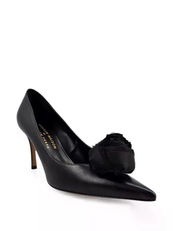 MADISON MAISON Floral Appliqué Pointed-toe Pumps